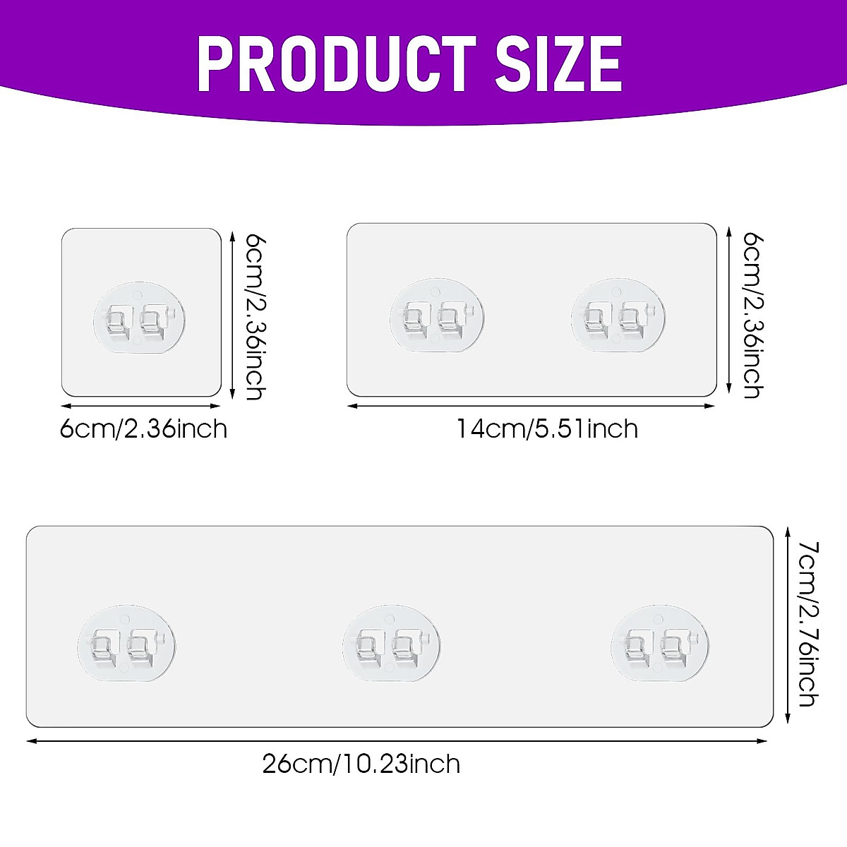 Qianyu 14 Pack Clear Shower Caddy Strong Adhesive Replacement Stickers Waterproof No Drilling Hooks Corner for Shelf Basket Kitchen Racks Bathroom Wall Hanging Shelves Storage Room Soap Holder