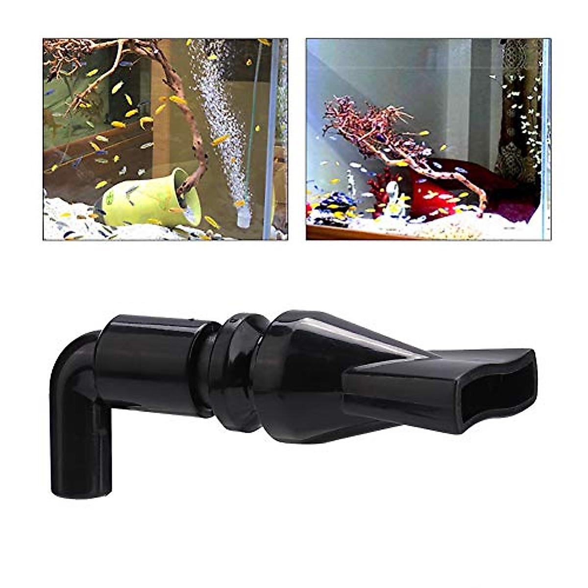 5Pcs Aquarium Fish Tank Water Outlet, Water Outlet Pipe Nozzle Free Rotate Plastic Duckbill Nozzle Fish Tank Pump Fitting Aquarium Duck with Flat Nozzle