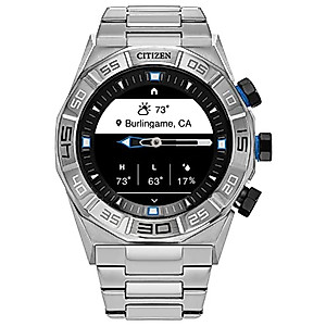 Citizen CZ Smart Gen 1 Hybrid smartwatch 44mm, Continuous Heart Rate Tracking, Fitness Activity, Golf App, Displays Notifications and Messages, Bluetooth Connection, 15 Day Battery Life
