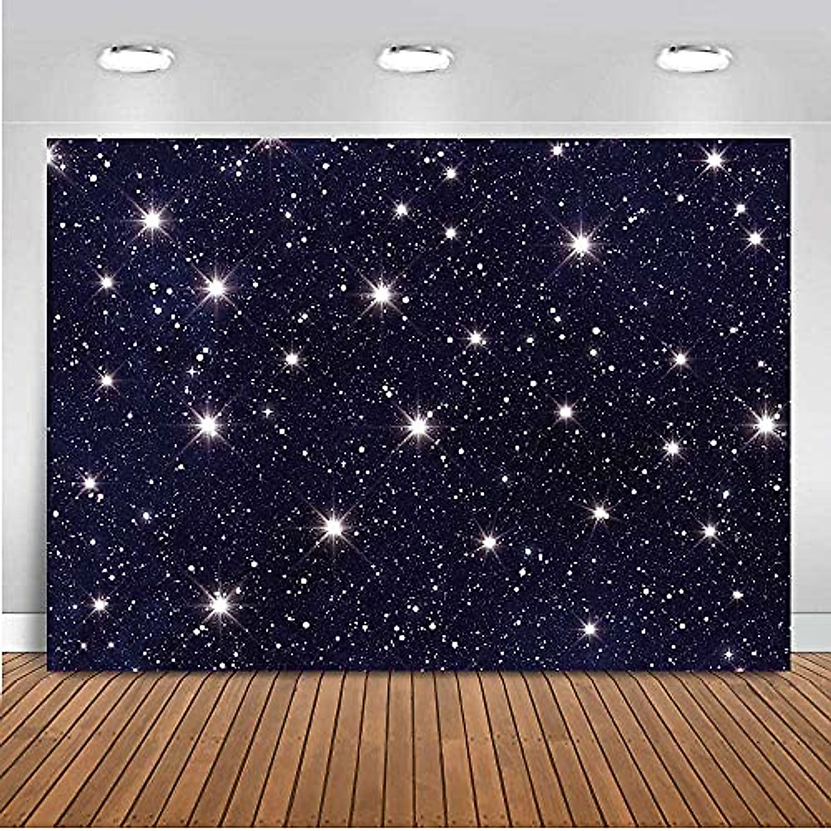 Yongqian Night Sky Star Backdrops Universe Space Theme Starry Photography Backdrop Galaxy Stars Children Boy 1st Birthday Party Photo Background Newborn Baby Shower Banner Studio Booth Vinyl 7x5ft