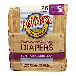 Earths Best Diapers Size 5, 26 CT