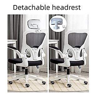 HOUSENLuxury Ergonomic Office Chair,Adjustable Height/Tilt Computer Desk Chair with Lumbar Support Armrest and Headrest,360-Degree Swivel Home Office Chair, 300Lb Capacity White