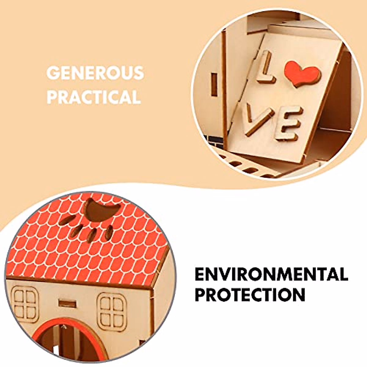 STOBOK 1Pc Wooden Hamster House with Ladders, Hamster Toys Hamster Hideout Hamster Maze Hamster Platform Gerbil Toys Hamster Cage Accessories for Small Animals