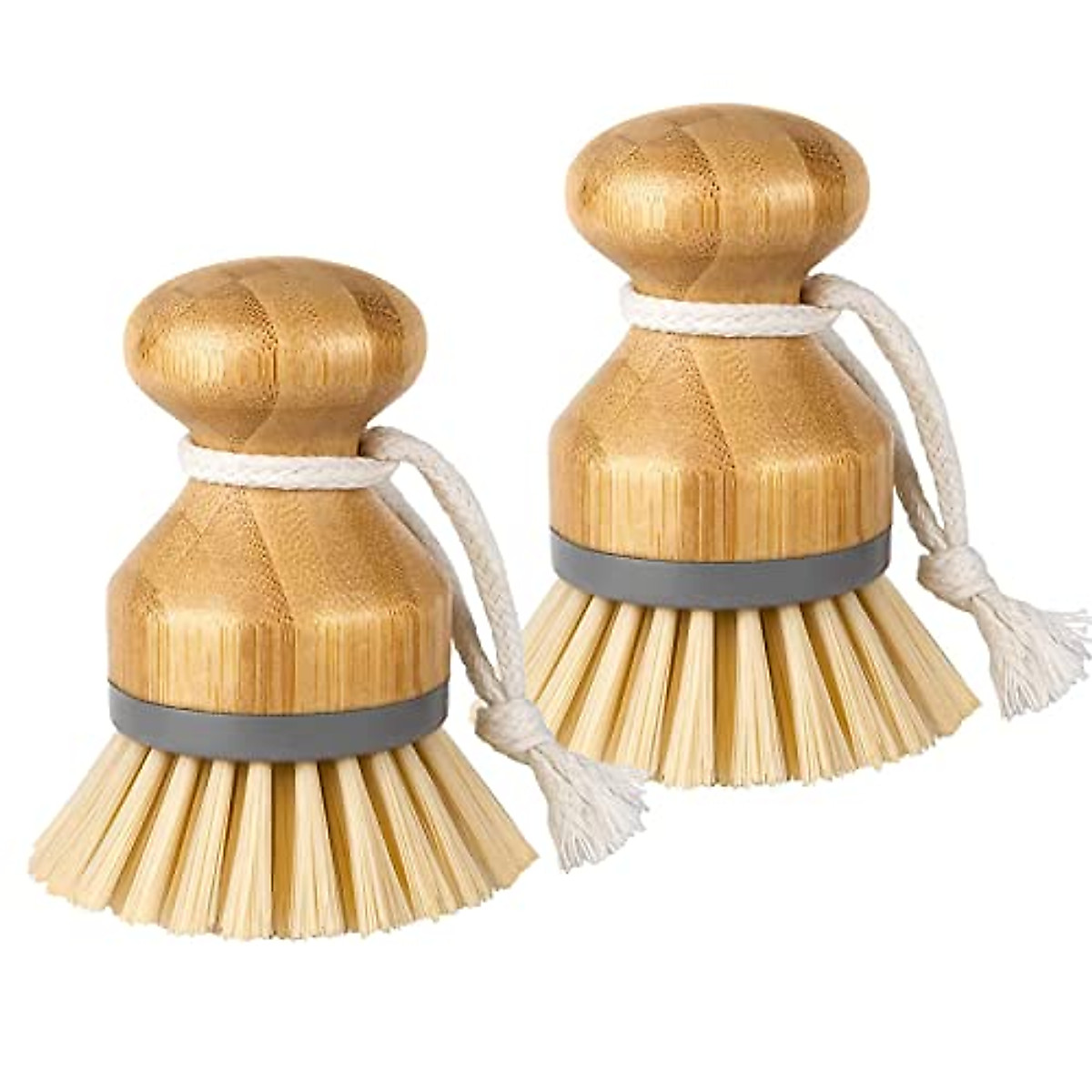 Bamboo Dish Brush Scrub Wooden Brush - Bamboo Dish Brush，Brush for Dishes,Palm Brush Dish Scrubber Suitable for Washing Dishes,Stubborn Stains & Vegetables.