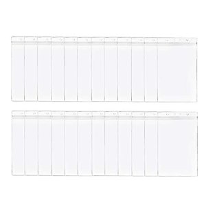 LGEGE 24 PCS Transparent Extra Large 6.5x4.5" Badge Holders for Passport ID ,Cash,Plane Ticket, Receipts,Credit Card, etc