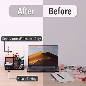 Mr. Pen- Mesh Desk Organizer, Black, Pen Holders Organizers, Desk Pencil Organizer, Pen /Pencil Holder, Pen Organizer for Desk