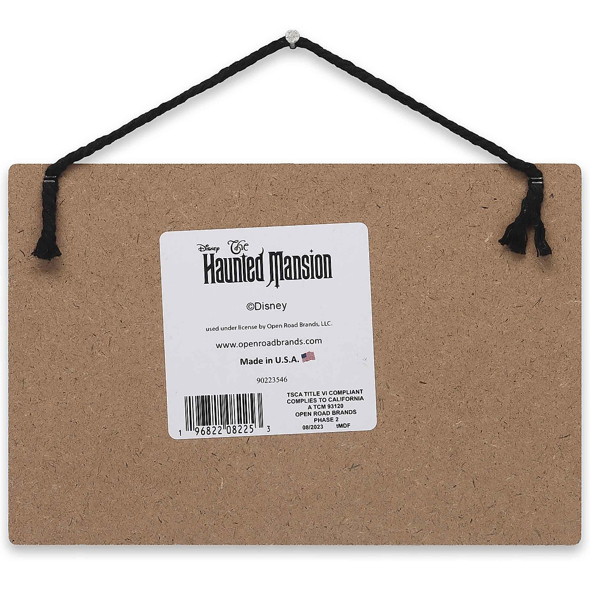 Disney Haunted Mansion Foolish Mortals Hanging Wood Wall Decor - Spooky Foolish Mortals Sign for Halloween Decor