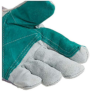 Custom Leathercraft2049B Work Gloves with Double Leather Palm and Safety Cuff, 12 Pair