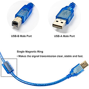naughtystarts 2pcs USB Data Sync Cable for Arduino UNO R3 Board ATMEGA328P MEGA2560 About 1.5M / 4.9FT Long