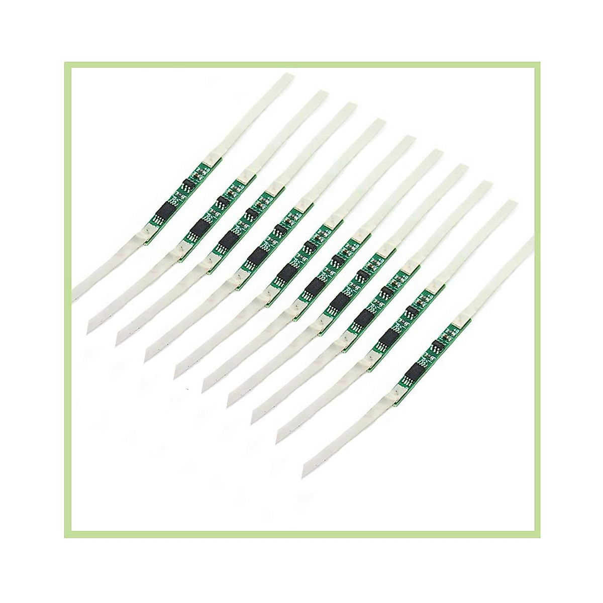 KOOBOOK 10pcs 3A BMS Protection Board with Solder Belt for 1S 3.7V 18650 Li-ion Lithium Battery Cell Kit