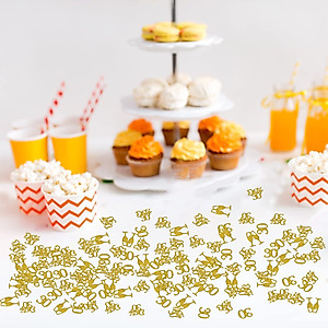 INNORU 30th Birthday Confetti Gold Glitter, Dirty 30 Table Confetti, Thirty Paper Scatter, 30th Anniversary Party Table Decorations Confetti, 120pcs