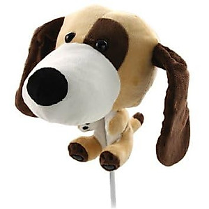 ProActive Sports, Animal Golf Club Head Covers, For Drivers, Cute Novelty Headcover for All Golfers, Plush Material & Clipping Technology, Add Style to Your Golf Bag, Stuffed Dog