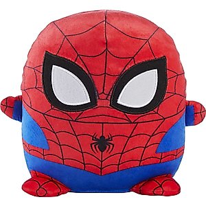 Marvel Cuutopia 10-inch Spider-Man Plush Character, Super Hero Soft Rounded Pillow Doll, Collectible Gift for Kids & Fans Ages 3 Years Old & Up