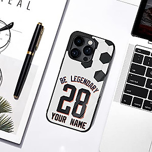 Customize Phone Cases Soccer Textures Personalized Name & Number Design for Boy and Girl Aesthetic Applicable to iPhone 11 12 13 14 Samsung S20 S21 S22 S23 Note 10 20 Pixel 4 5 6 7 Moto G Edge
