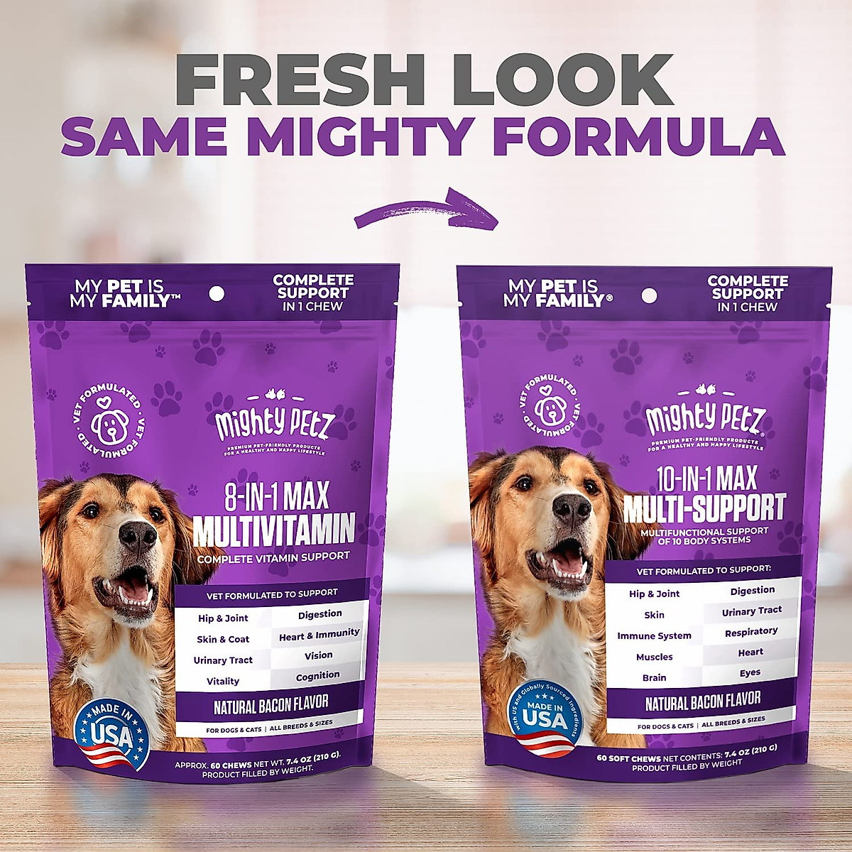 Mighty Petz MAX Dog Allergy Relief + Mighty Petz MAX Dog Multivitamin Bundle