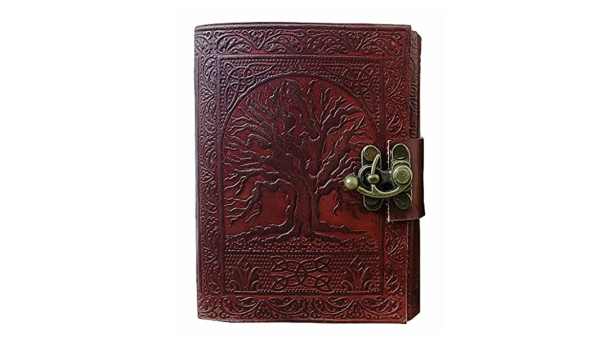 Celtic Tree of Life Leather Spell Book | Wiccan Journal