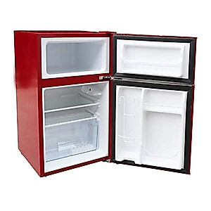 Magic Chef Retro Mini Refrigerator 3.2 cu. ft. 2-Door Fridge in Red