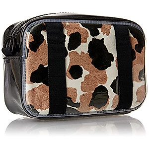 UGG womens Janey Ii Clear Calf Hair Cross Body Bag, Black Cow, One Size US