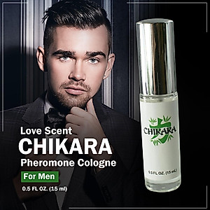Love Scent Chikara Pheromone Cologne for Men, High Concentration Pheromone Spray, Mens Pheromones Cologne to Attract Women, Long Lasting Cologne Pheromones for Men (15 ML) - 1 Pack