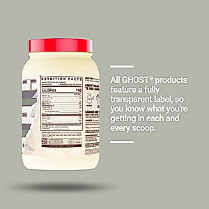 GHOST Vegan Protein Powder, Banana Pancake Batter  - 2lb, 20g of Protein - Plant-Based Pea & Organic Pumpkin Protein - ­Post Workout & Nutrition Shakes, Smoothies, & Baking - Soy & Gluten-Free