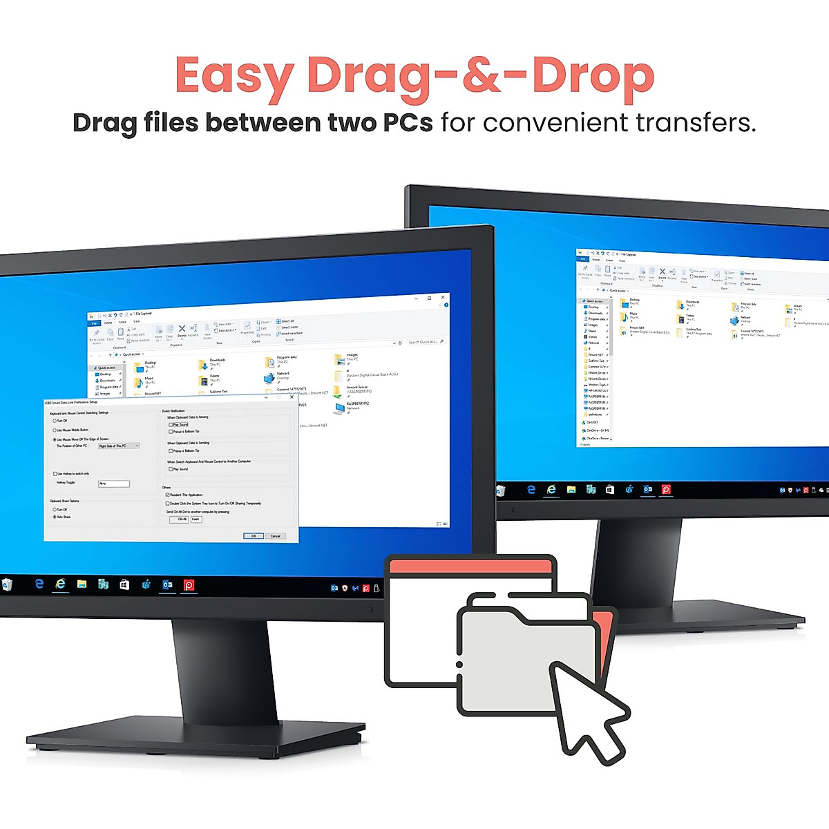 Gearmo USB 2.0 Driverless PC Transfer Cable 6ft – Fast File Sharing for Windows 11/10/8/7