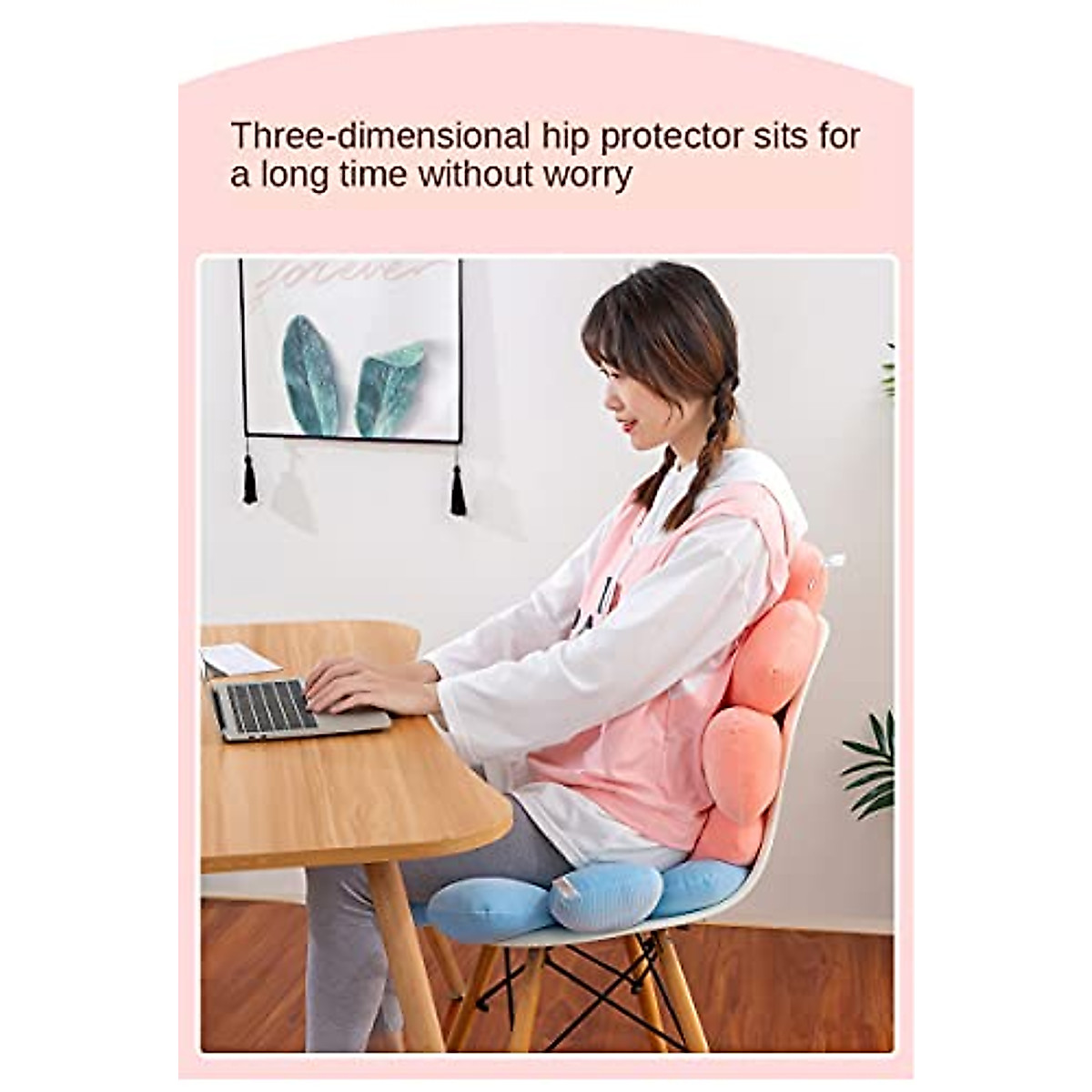 Daisy Petal-Shaped Throw Pillow, Cushion. Suitable for Office, Driving, Sofa, Tatami. Soft and Comfortable, it can be Used as Decoration or as a Gift. (38cm(14.9inch), Green)