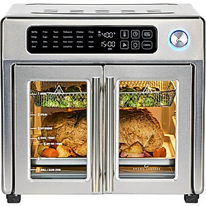 Emeril Lagasse 26 QT Extra Large Air Fryer, Convection Toaster Oven with French Doors, Stainless Steel