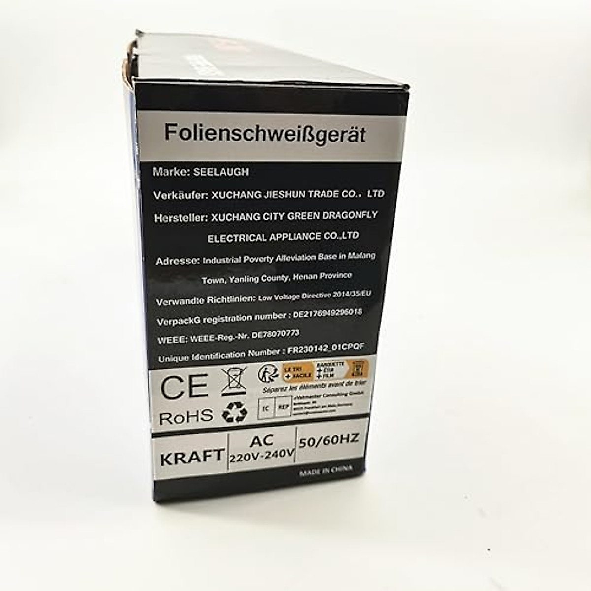 Impulse Sealer 8 Inch Heat Sealer for Plastic Bags, Plastic Mylar Bag Sealer, Iron Shell, Manual Poly Bag Heat Sealer Machine, 3mm Sealing, 4 Replacements Kit (2 Cutting Lines Included)