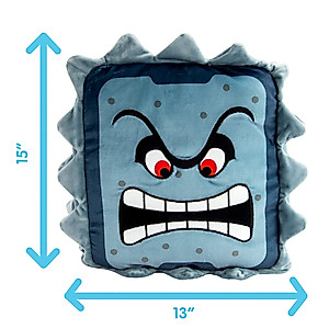 Club Mocchi- Mocchi- Nintendo Super Mario Plush - Thwomp Plushie - Collectible Squishy Plushies - 15 Inch