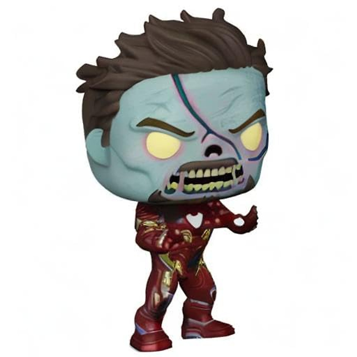 Funko Pop Marvel: What If? Zombie Iron Man Collectible Vinyl Bobblehead - Marvel What If - Collectable Vinyl Figure - Gift Idea - Official Merchandise - Toys for Kids & Adults - Superheroes Fans