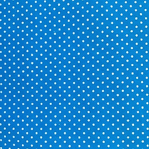 White on Baby Blue Cut to Order Polka Dot Fabric, 100% Cotton, Perfect Fabric for Sewing and Quilting (White on Baby Blue)