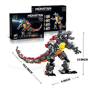 MENYORD STEM Star Monster Wars Toys, 12 in 1 Build for Kids Who Love Jurassic Dinosaur Building Blocks Kit or Spaceship,Christmas and Birthday Gifts for 6-12 Year Old Kids(576Pieces)…