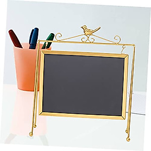 STOBOK Wedding Decor Black Chalkboard Black Decor Small Chalkboard Sidewalk Blackboard Message Board Sign Store Blackboard Table Blackboard Coffee Shop Blackboard The Sign Decorate Bamboo