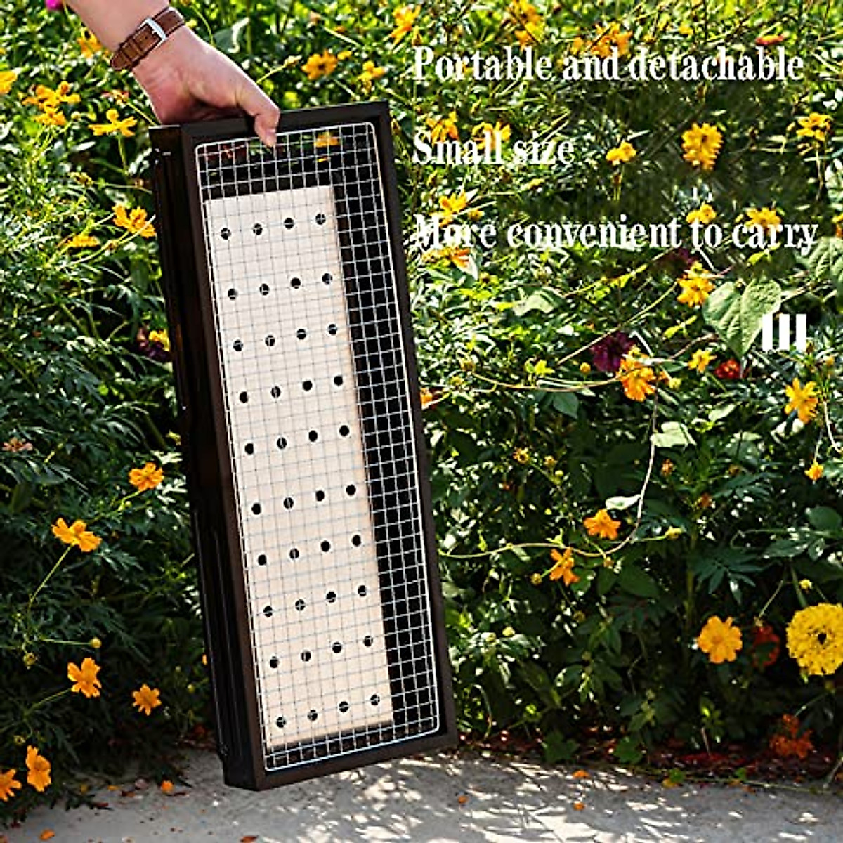 Portable Charcoal Grill and Smoker, Compact Foldable Grill for Travel, for Picnic Garden Terrace Camping Travel BBQ Barbecue Grill Style 1