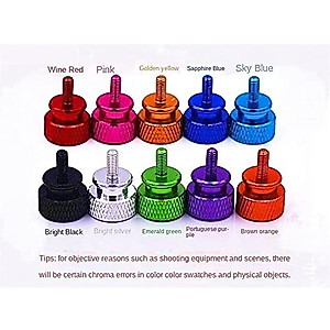 M3x7mm Color Aluminum Alloy Desktop Computer Main Box Side Panel Cover Knurled Thumb Screw Fixing Locking Screw (Color : Red Wine)