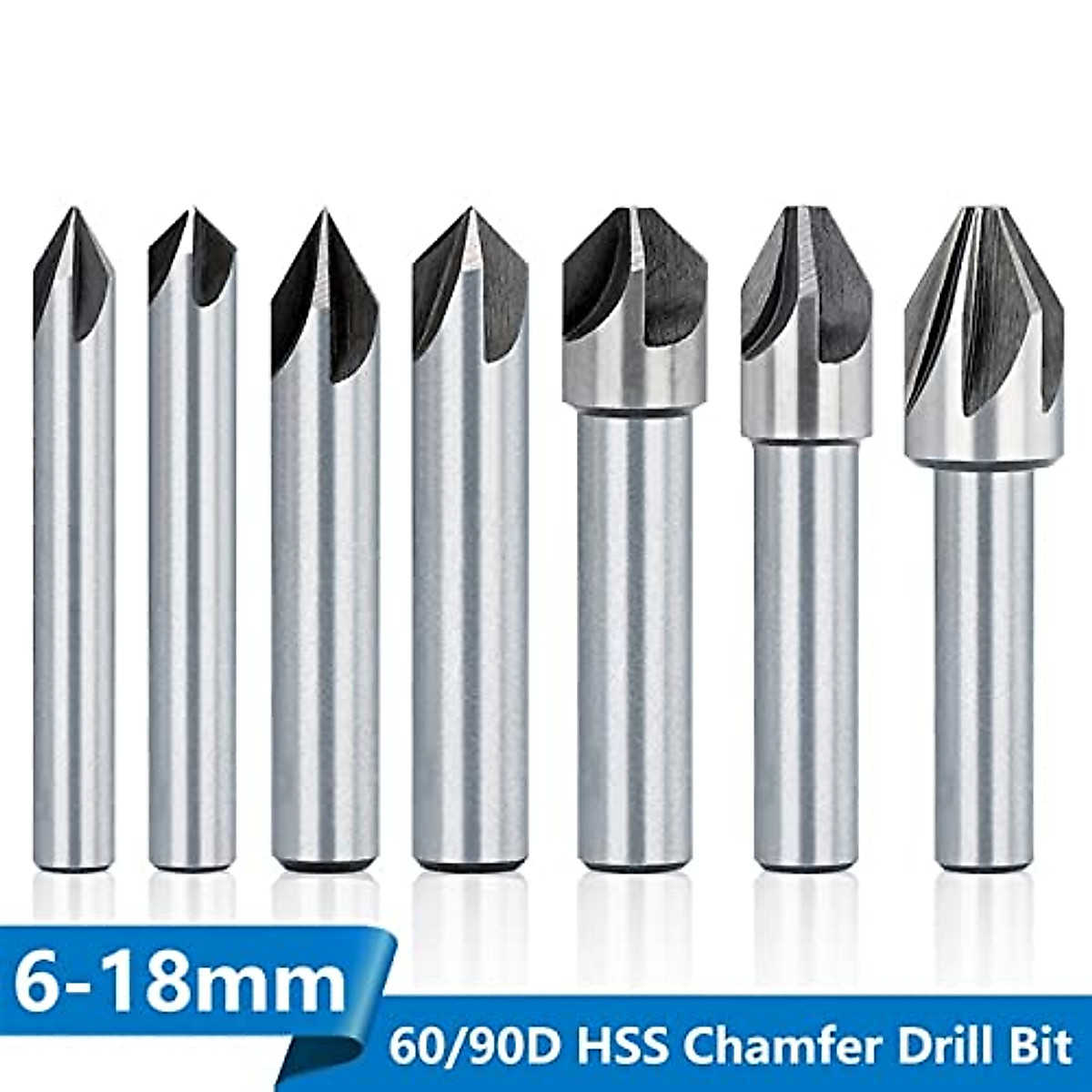 AHAFEI Steel Chamfering 60/90 Degrees Countersink Drill Bit Metal Chamfering Drill Hole 1Pcs (Color : 12X90D)