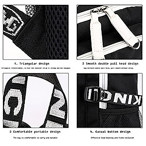 Casual Business Luminous Laptop Backpack USB Headphone Port University Student Men Women School Bag Outdoor Travel Bookbag (Ghost face)