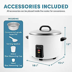 Aroma Housewares 60-Cup (Cooked) (30-Cup UNCOOKED) Commercial Rice Cooker (ARC-1033E)
