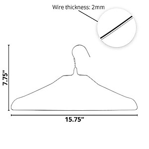 Mr. Pen- Wire Hangers, 10 Pack, Metal Hangers, Wire Hangers for Clothes, Wire Coat Hangers, Metal Clothes Hanger, Silver Hangers, Shirt Hangers, Slim Hangers, Thin Hangers, Standard Hangers