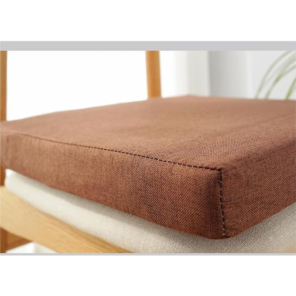 YUURO Square Chair Cushion 1"/2"/3" Thick High Density Foam Cushion for Indoor Outdoor Furniture,Ultra Soft Warm Floor Cushion Seat Cushion (16x16x3inch,Coffee)