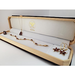 4.95 Carat 14K Solid Gold Grape Garnet Earrings