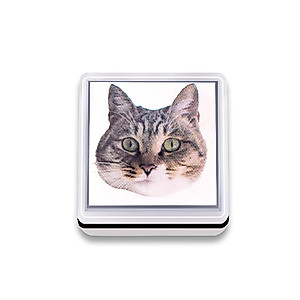 Personalized Pet Self-Inking Stamps,Custom Pet Photo Portrait Stamps for Cats Dogs,Rubber,Square,Funny Gift for Animal Lovers