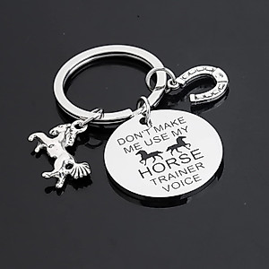 TGBJE Horse Trainer Gift Don’t Make Me Use My Horse Trainer Voice Keychain Horse Coach Thank You Gift Equestrian Gift Horse Lover Gift (h trainer voice)