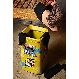 Cussso Decorative 1.8 Gallon Trash Can Waste Bin for Home, Office, Bathroom - Stylish Design Collector's BIN for Any Interior Décor (Yellow - New York Pop)