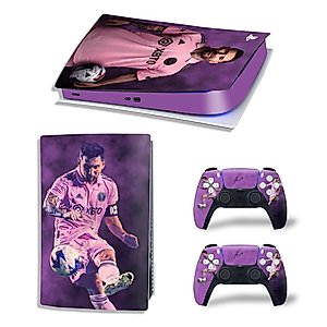 InnaGeek - Protective Skin Sticker Vinyl for PS5 Digital Edition Messi Pink