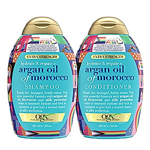 OGX Argan Oil of Morocco Extra Strength Shampoo & Conditioner, 2 Pack