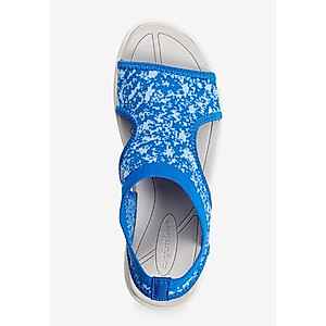 Comfortview Women's Wide Width The Serafina Sandal - 11 W, White Multi