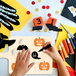 6 Pieces Mini Wooden Cutting Board with Handle Paddle Chopping Board Small Kitchen Serving Board Wooden Cooking Butcher Block for Christmas DIY Home Kitchen Cooking Vegetables Decor (9.1 x 5.5 Inch)