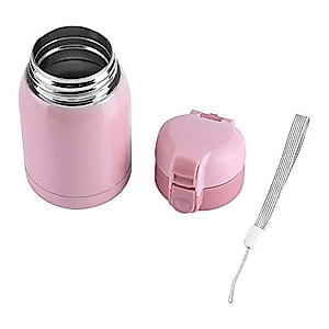 Hot water bottle mini insulated stainless steel vacuum insulation cup, leak-proof cute thermos, 12 hours insulation to keep cold(180ml-blue)