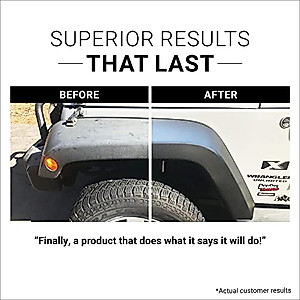 CAR GUYS Plastic Restorer | Bring Plastic, Rubber, and Vinyl Back to Life! | User Friendly Trim Restorer | Safe Auto Detailing Supplies | 8 Oz Kit with Foam Applicator